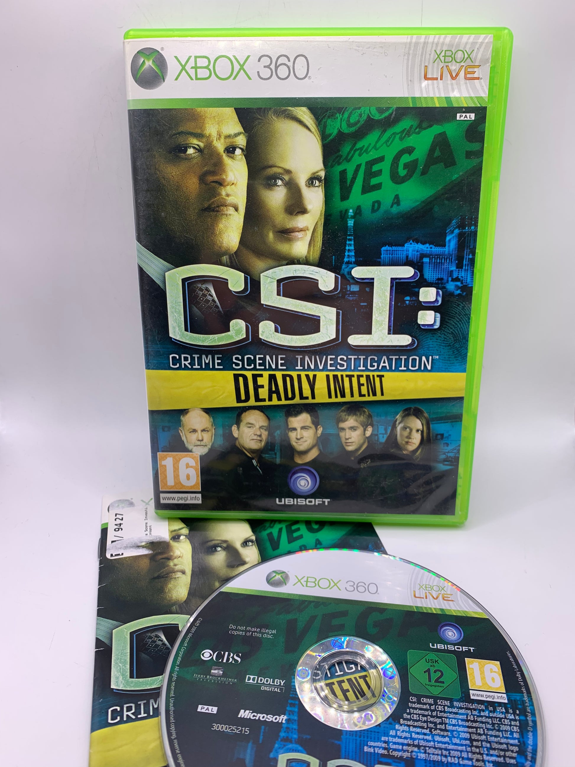CSI: Deadly Intent (Handleiding sticker) – Xbox 360 – Retro Empire Gaming